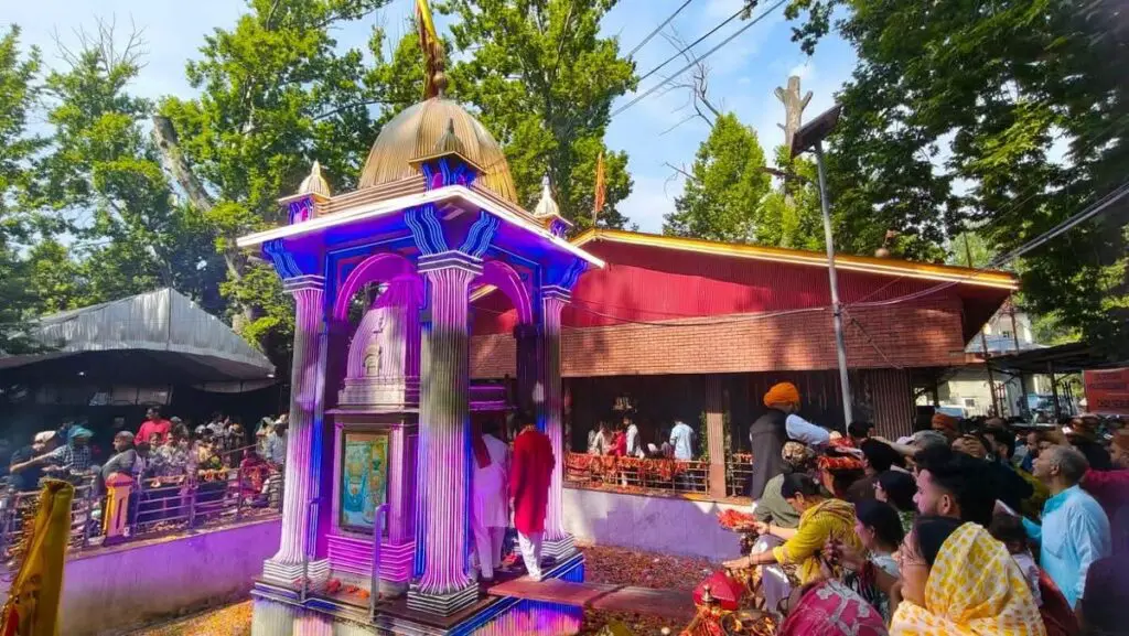 Thousands of devotees gather at Mata Kheer Bhawani Temple in Ganderbal ...