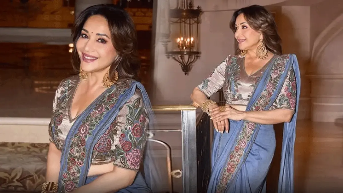Madhuri Dixit Gives Denim a Couture Upgrade with an Elegant Six-Yard ...