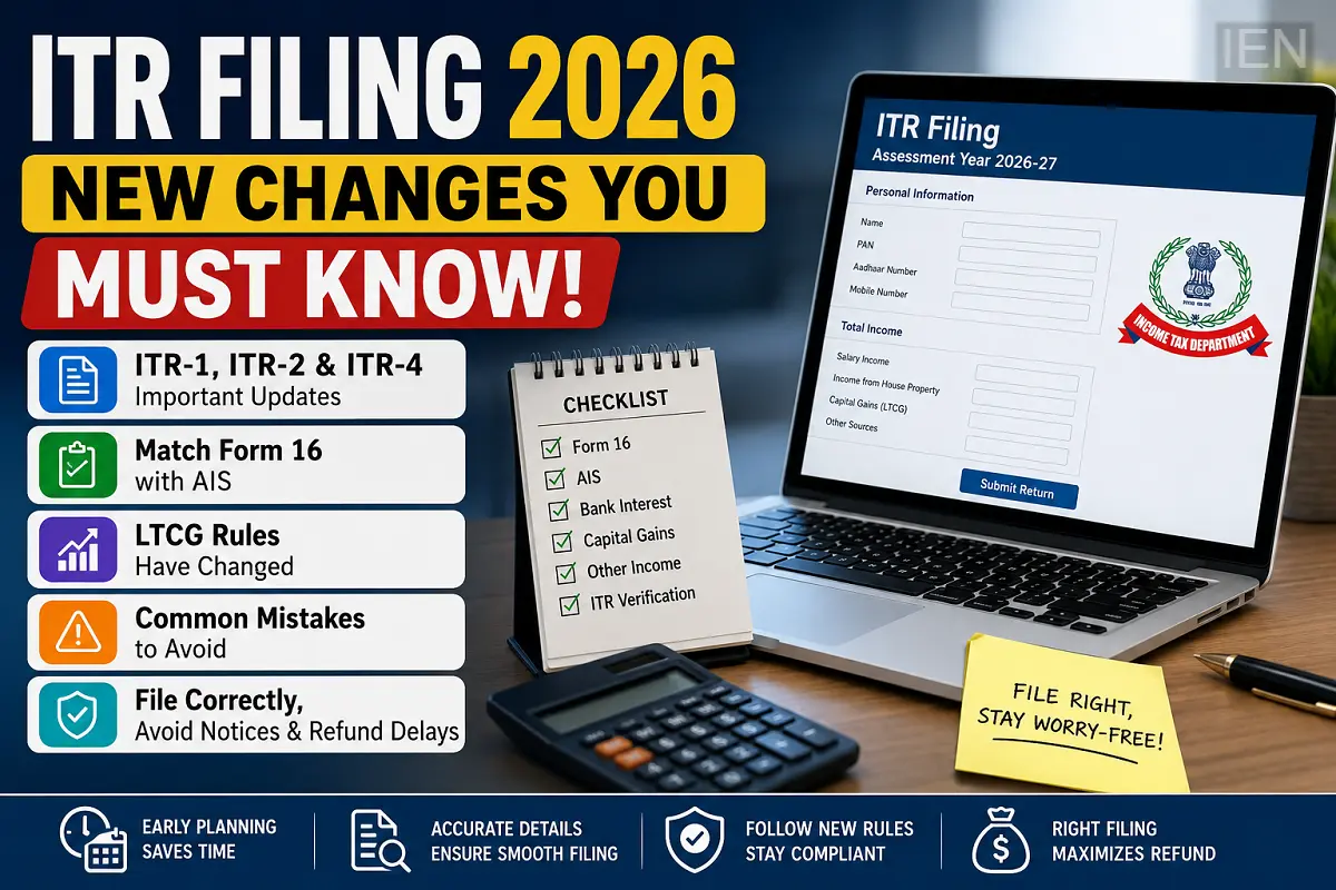 ITR Filing 2026: New Form Changes Every Taxpayer Must Know Before ...