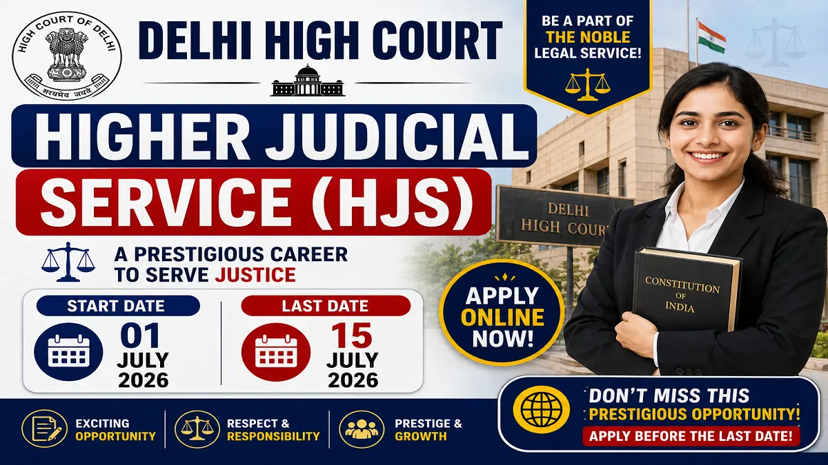 Delhi High Court Higher Judicial Service HJS Recruitment 2026 | Dailyhunt