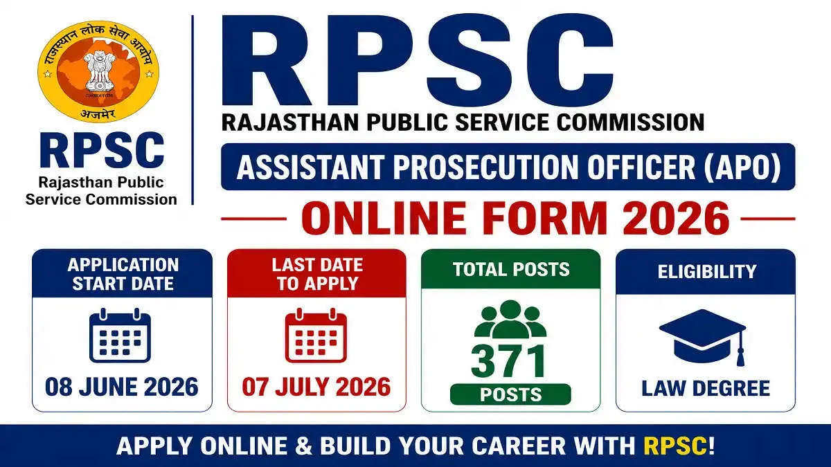 RPSC Recruitment 2026 for Assistant Prosecution Officer: Apply Now for ...