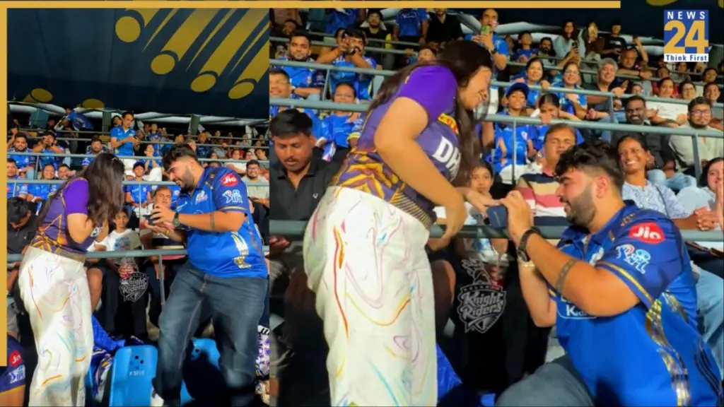 WATCH: Couple gets engaged during MI vs KKR IPL 2026 match at Wankhede ...