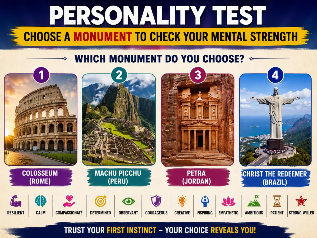 Personality Test: Choose a Monument to Check Your Mental Strength ...
