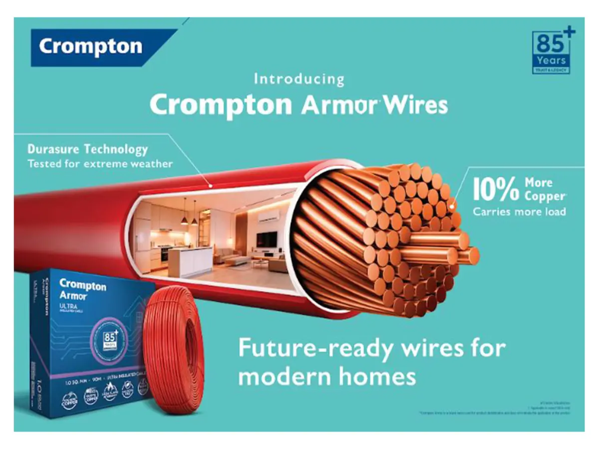 Crompton Enters India's House Wires Category with the Launch of ...