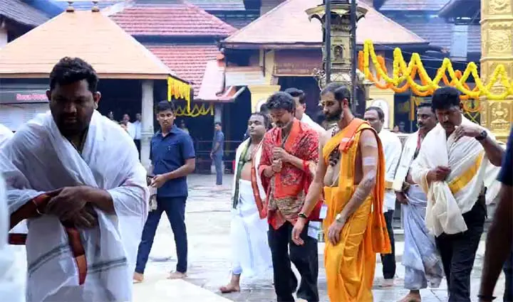 Tamil Nadu CM Joseph Vijay Marks Maiden Visit to Kollur Mookambika ...