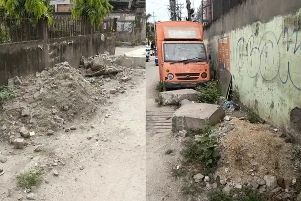 Footpath Near GMC Hostel Road in Guwahati Reduced to Dumping Ground ...