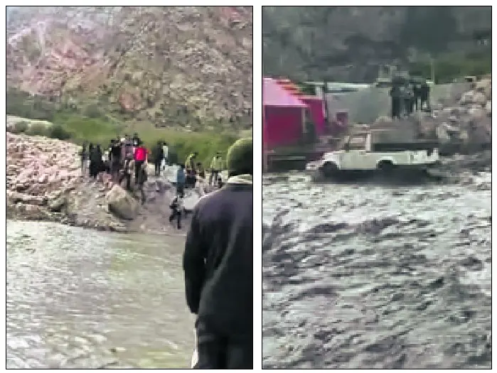 Nature's fury: Flashflood hits traffic on Manali-Leh highway near Jispa ...