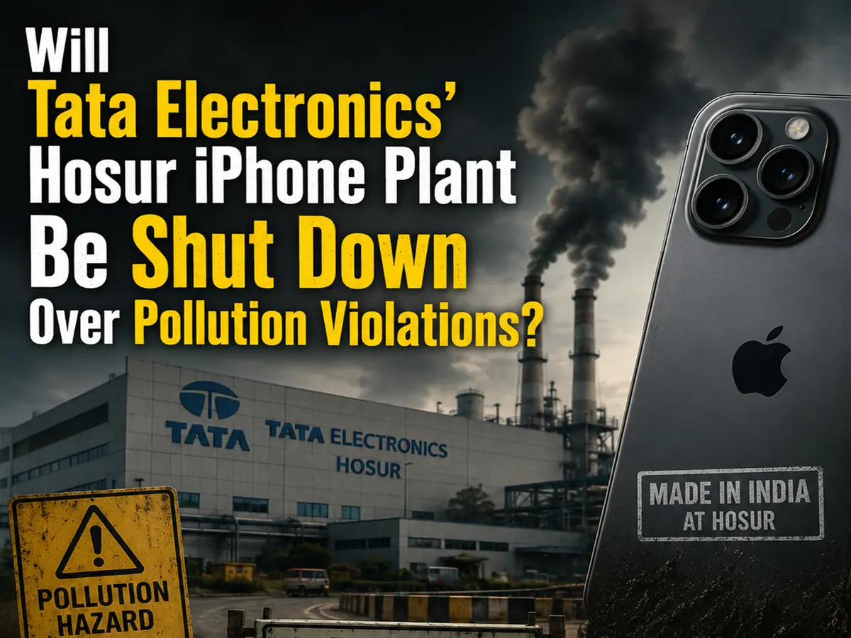 Will Tata Electronics' Hosur iPhone Plant Be Shut Down Over Pollution ...