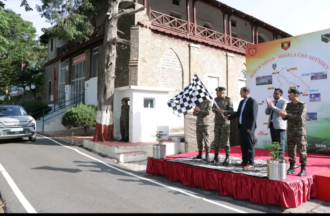 Indian Army flags off TATA electric vehicle expedition to Ladakh ...