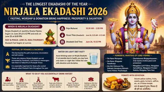 Nirjala Ekadashi 2026: Know Correct Vrat Date, Puja Muhurat And Rules ...