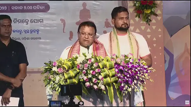 Odisha CM Mohan Majhi leads 12th International Day of Yoga celebration ...
