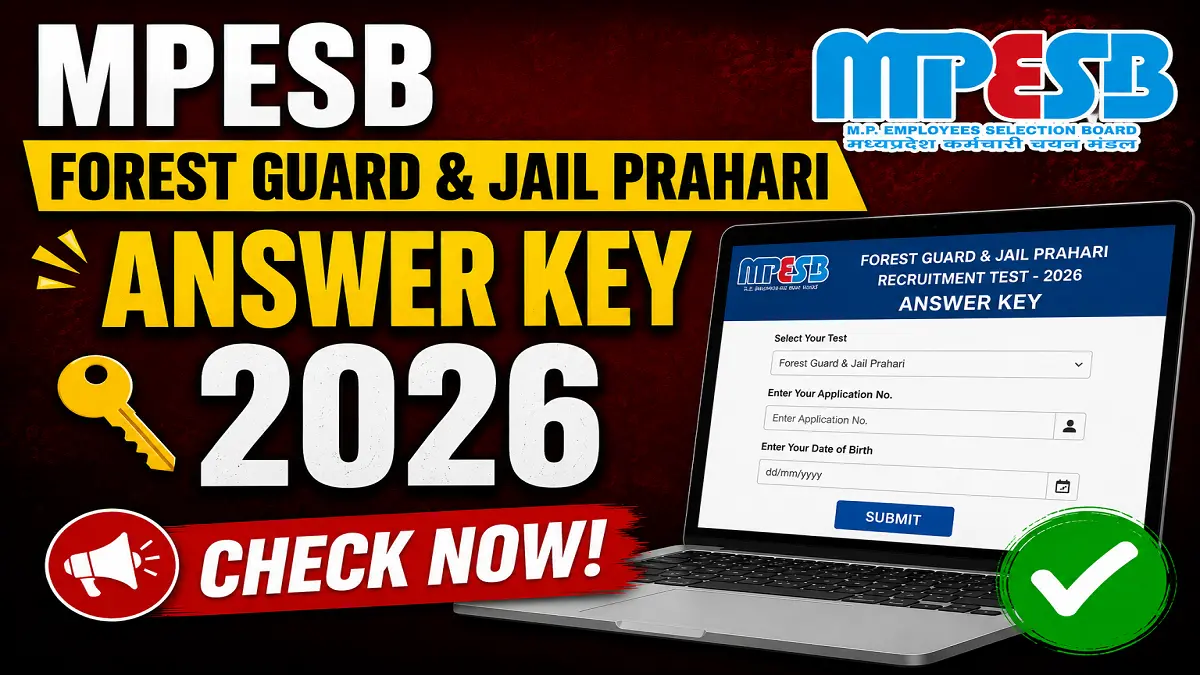 MPESB Forest Guard & Jail Prahari Answer Key 2026 | Dailyhunt