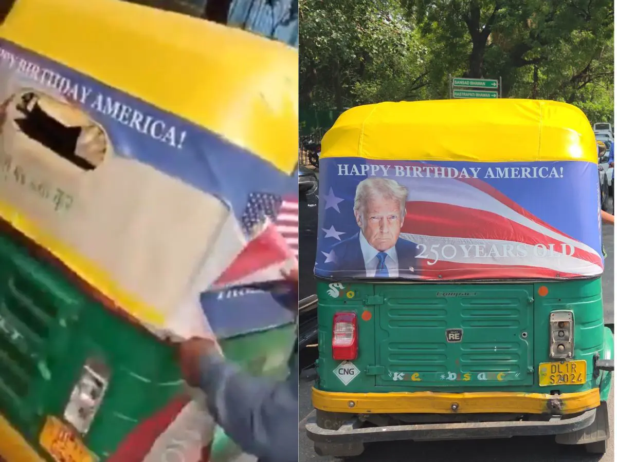 WATCH: Delhi Auto Drivers Tear Down Trump Posters After 3 Indian ...