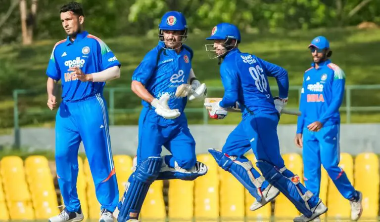Mir, Shah fifties trump India's 349 in rain-hit Tri-series clash ...