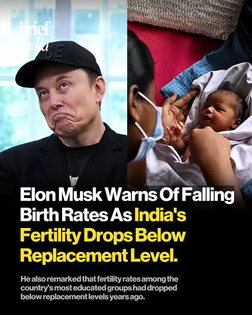 Elon Musk flags concern over declining Fertility rate in India! | Dailyhunt