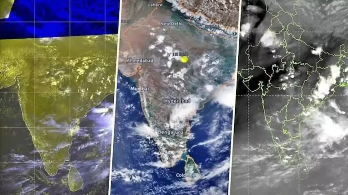Almost No Rain Clouds: 3 satellites paint worrying monsoon picture for ...
