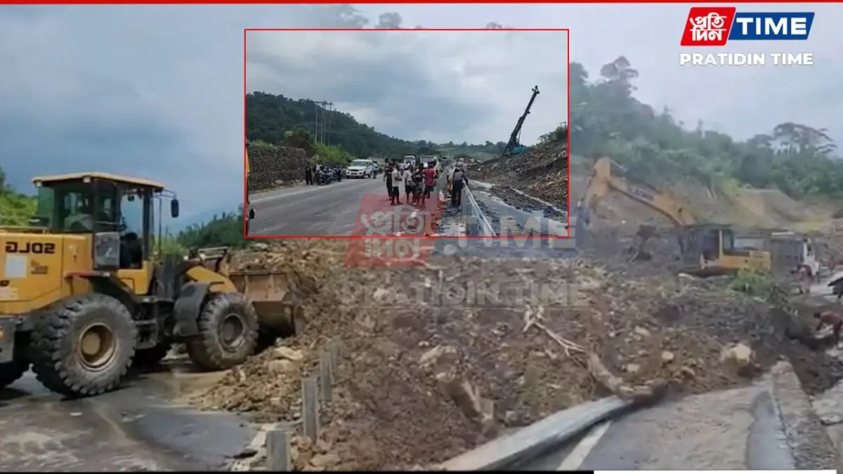 Assam: Massive Landslide in Dima Hasao Halts Traffic, Strands Vehicles ...