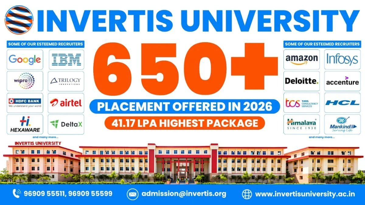 650+ Offers: Invertis University Students Head to Google, Amazon ...