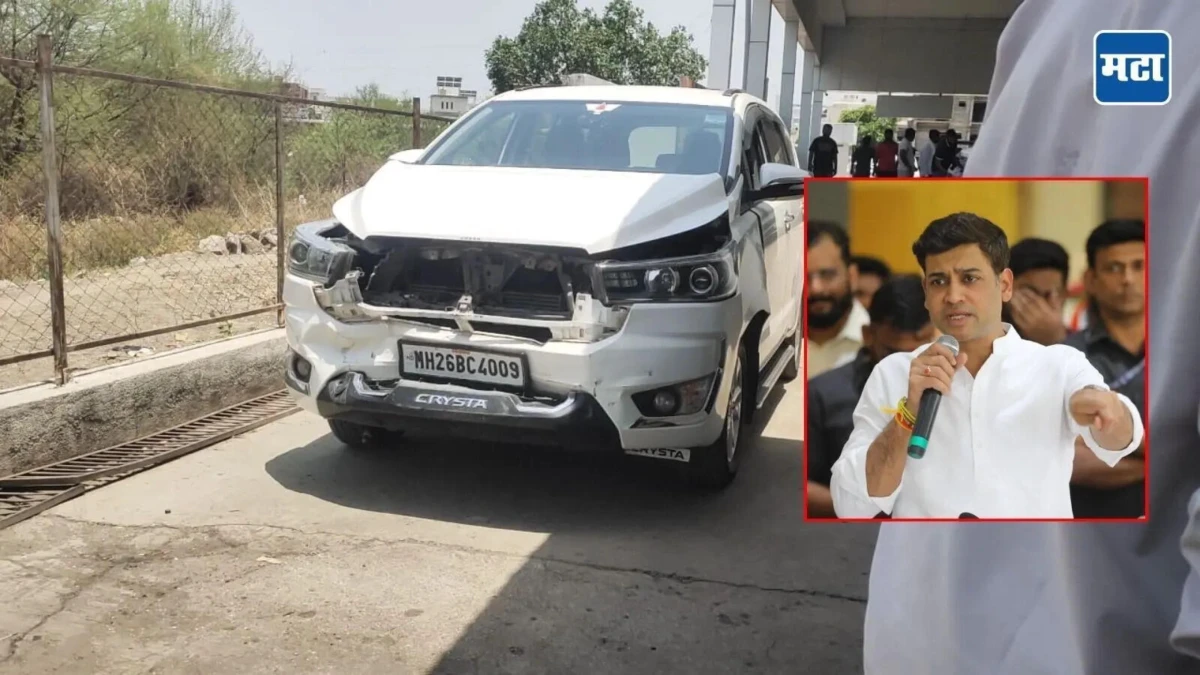 Shrikant Shinde Accident : बाईकस्वाराला वाचवण्याच्या नादात चार गाड्या ...
