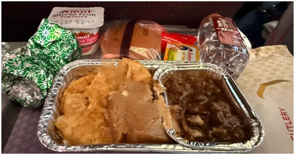 Pune Woman Shares Air India's Halwa Puri Channa Meal On Bali Flight ...