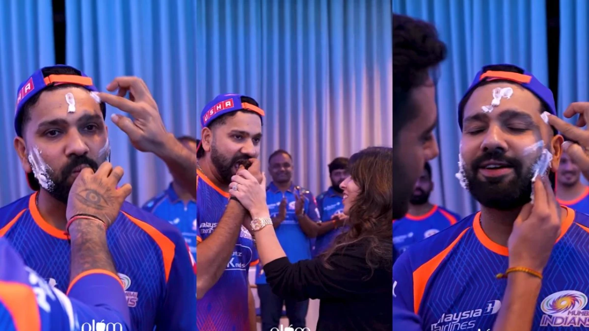 Watch: Mumbai Indians celebrate Rohit Sharma's 39th birthday with ...