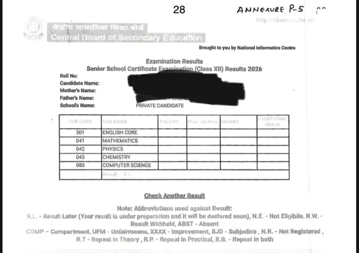 CBSE In Blank Mark Sheet Row; Matter Reaches Supreme Court | Dailyhunt