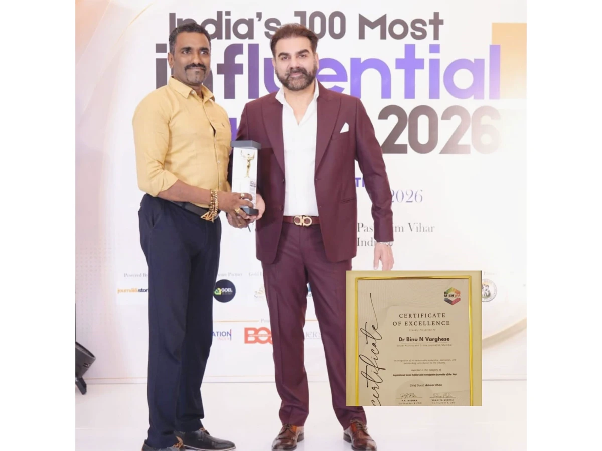 Dr. Binu Varghese Conferred "India's 100 Most Influential Leaders 2026 ...