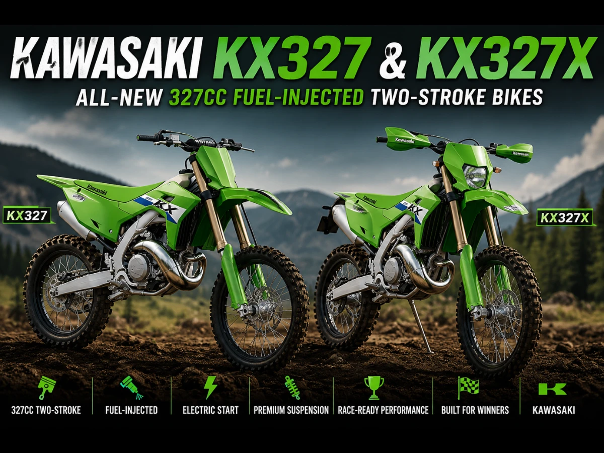 Kawasaki KX327 & KX327X Unveiled: New 327cc Fuel-Injected Two-Stroke ...