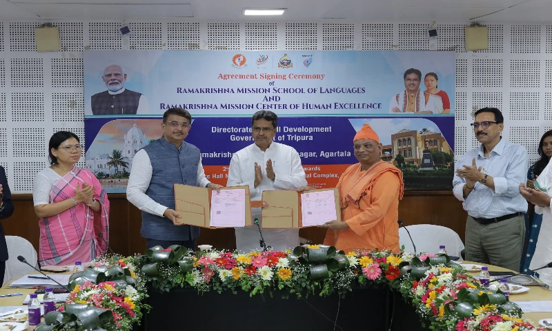 Tripura signs pact with Ramakrishna Mission to set up language school ...