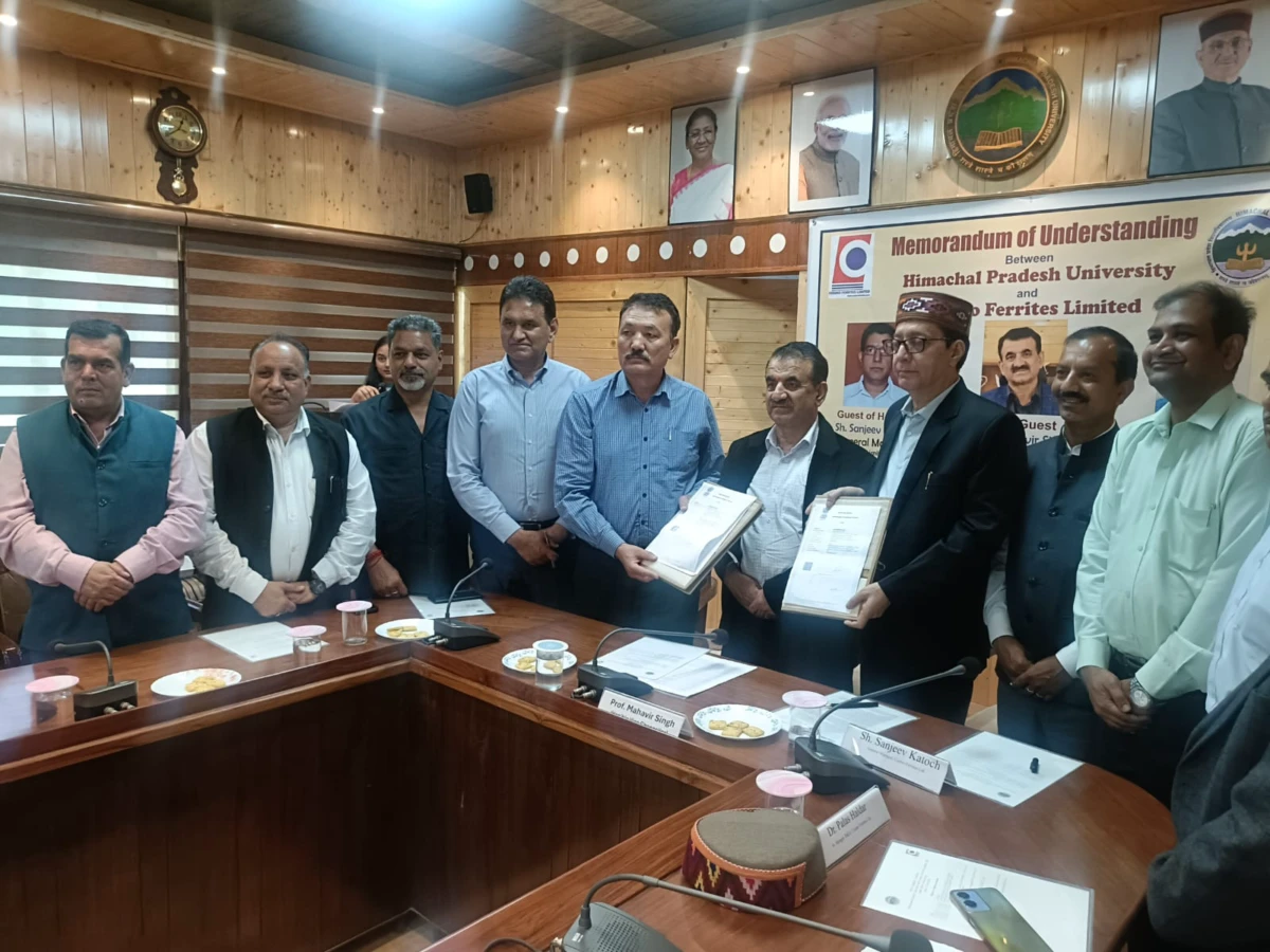 HPU signs MoU with Cosmo Ferrites for green energy research | Dailyhunt