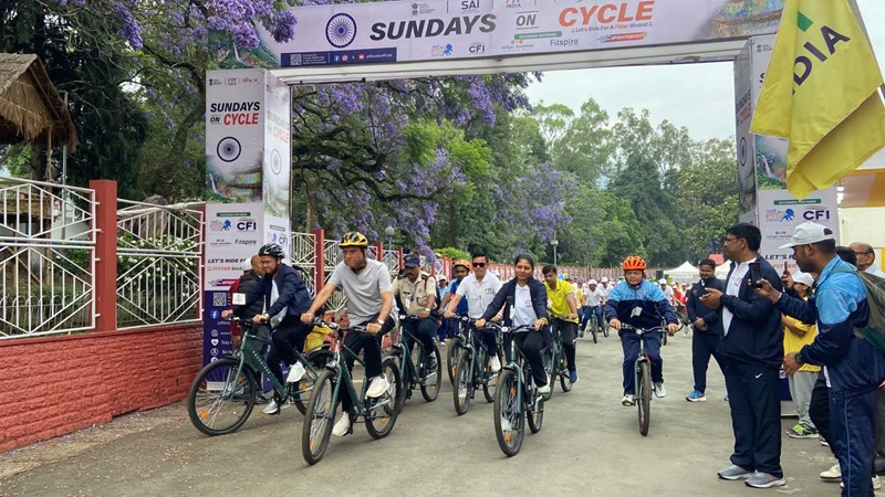 Mandaviya leads 'Sundays on Cycle' campaign in Shillong, promotes ...