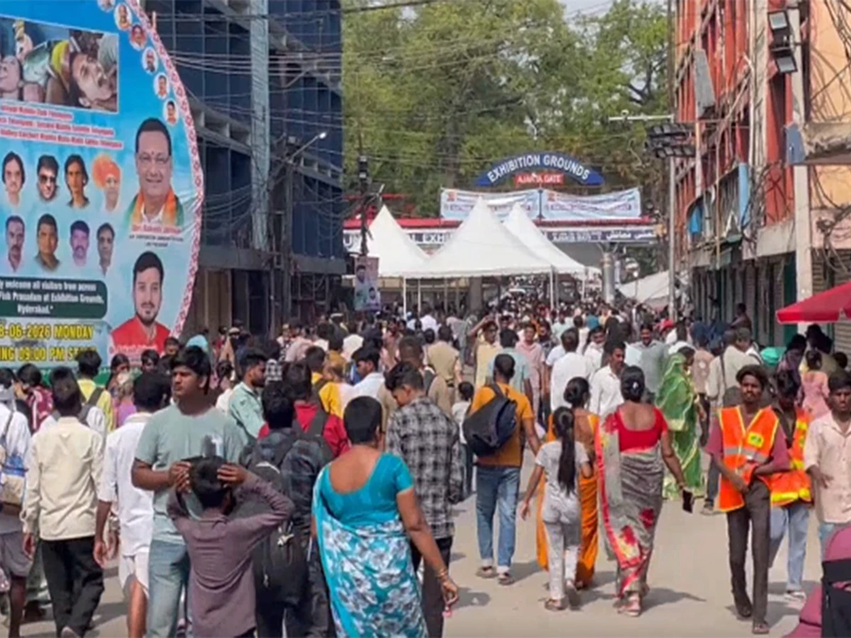 Thousands gather at Hyderabad's Nampally for annual 'fish prasadam ...