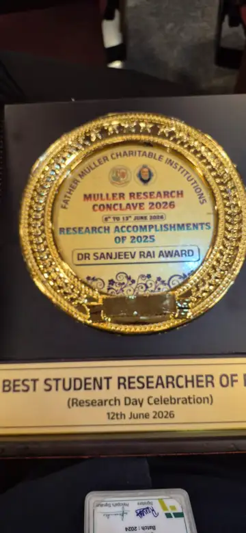 Father Muller student Renoy Antony Olivera wins prestigious Dr. Sanjeev ...