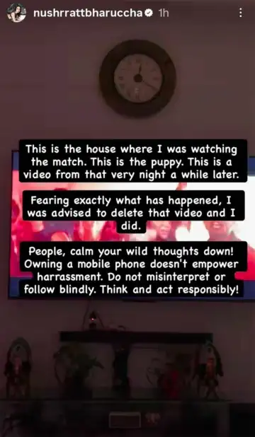 Nushrratt Bharuccha Issues Clarification After Video Celebrating RCB's ...