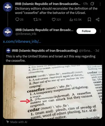 Iran State Media Wants New Word 'USrael' Added to Dictionary, Mocks ...