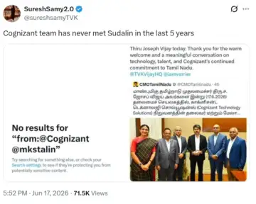 Did Cognizant Executives Refuse to Meet Former TN CM M.K. Stalin ...