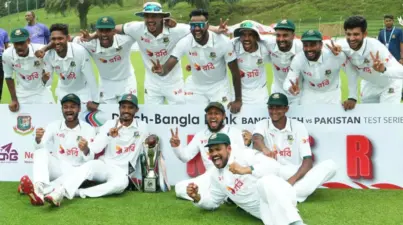 Bangladesh Mark Historic Pakistan Test Sweep With Viral 'Amra Korbo Joy ...