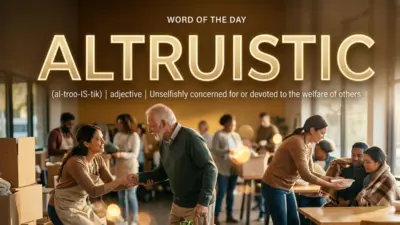 Word Of The Day: Altruistic - Meaning, Usage And Examples | Dailyhunt