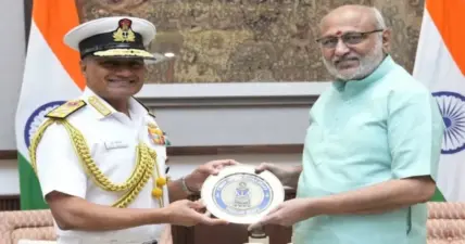 Navy Chief Admiral Swaminathan Meets Vice President CP Radhakrishnan In ...