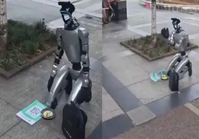 Chinese robot goes viral for begging on street | Dailyhunt