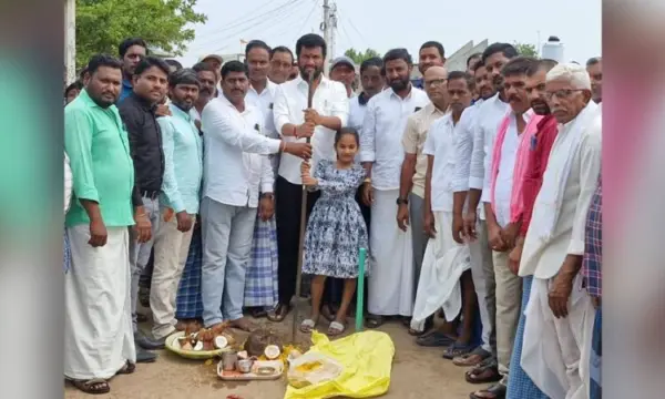 Boath MLA Anil Jadhav lays foundation stone to black top road work in ...