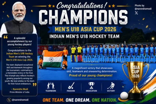 PM Narendra Modi Congratulates Indian Men's U18 Hockey Team on Asia Cup ...