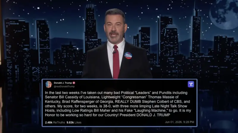 Jimmy Kimmel responds to Trump attacking late night hosts yet again ...