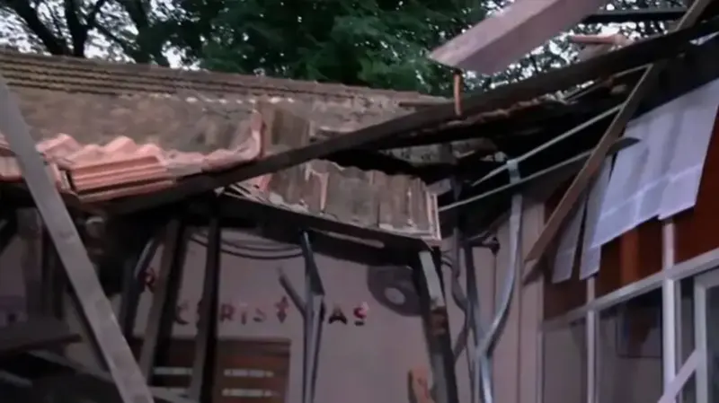 Disaster averted on reopening day as government school roof collapses ...