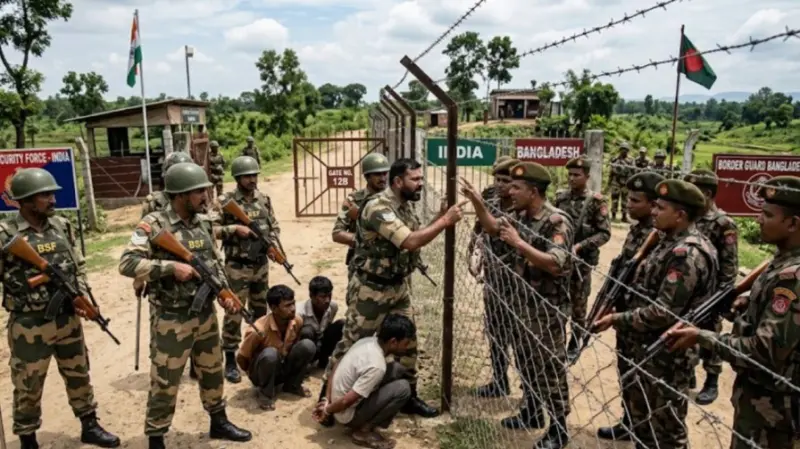 बांग्लादेश बॉर्डर पर BSF और BGB आमने-सामने, घुसपैठियों पर भड़का तनाव ...