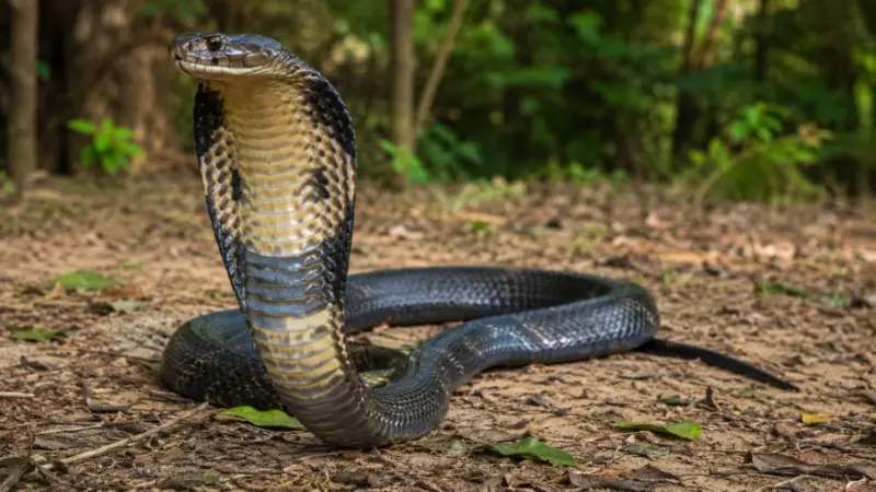 12-Foot King Cobra rescued from school in Ganjam, released into forest ...