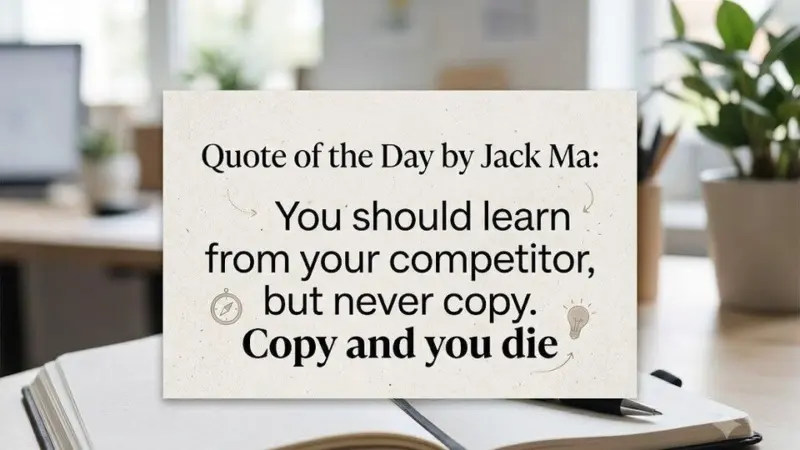 Quote of the Day: Jack Ma's powerful lesson on why copying competitors ...