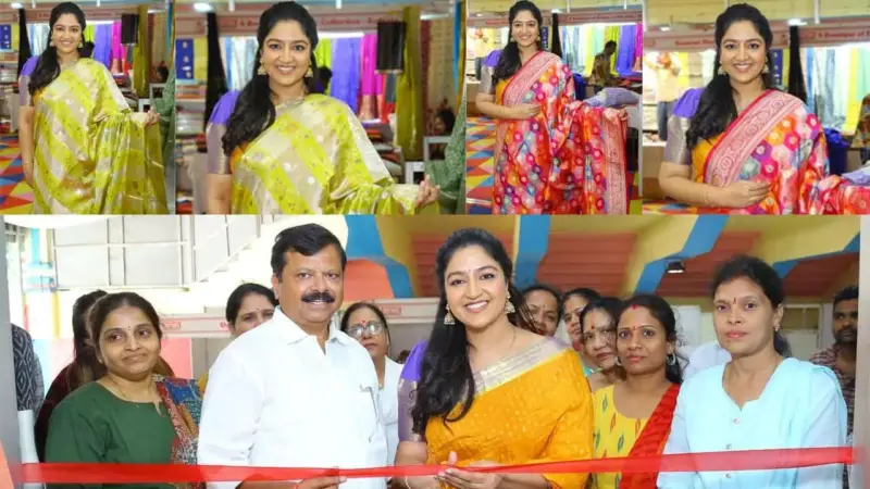 Actress Shanthi Rao Inaugurates National Silk Expo at Srinagar Colony ...