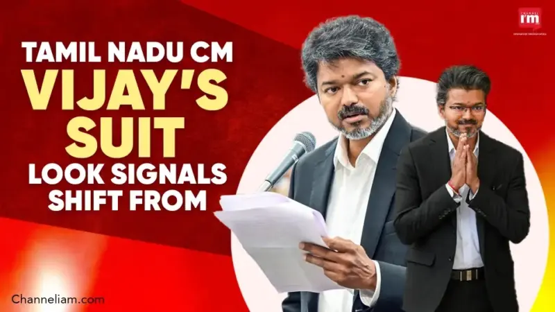 Vijay's suit look sparks political debate | Dailyhunt