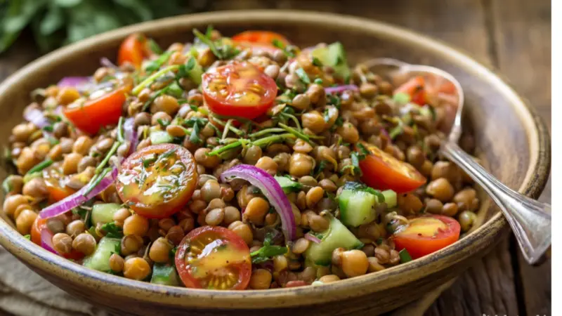 Refreshing Summer Sprouts Salad With Tangy Lemon Dressing: No-Cook ...